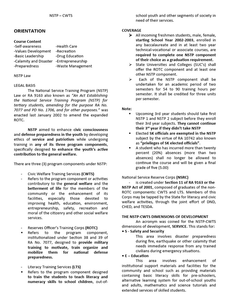 NSTP | Download Free PDF | Self Esteem | Self Awareness