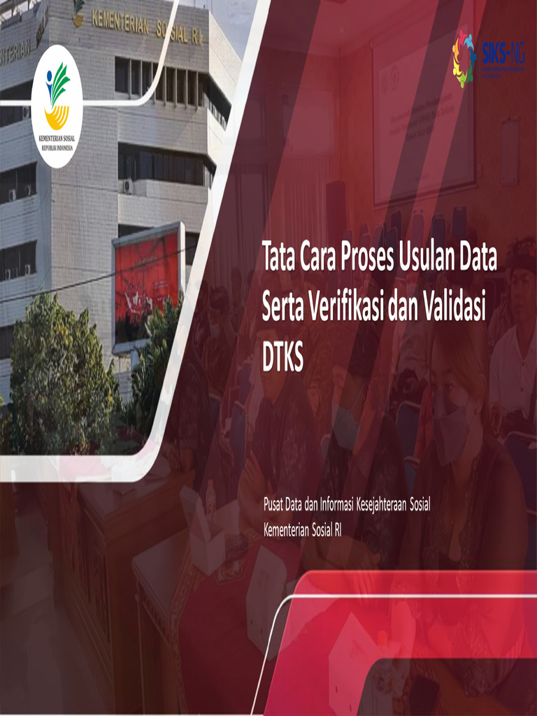 Materi Sosialiasi Tata Cara Proses Usulan Data Serta Verval DTKS | PDF