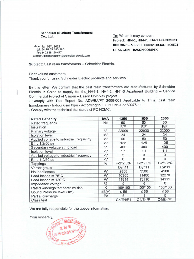 Clarification of MV Scope - Bason 1 Project - SST Rev2 | PDF