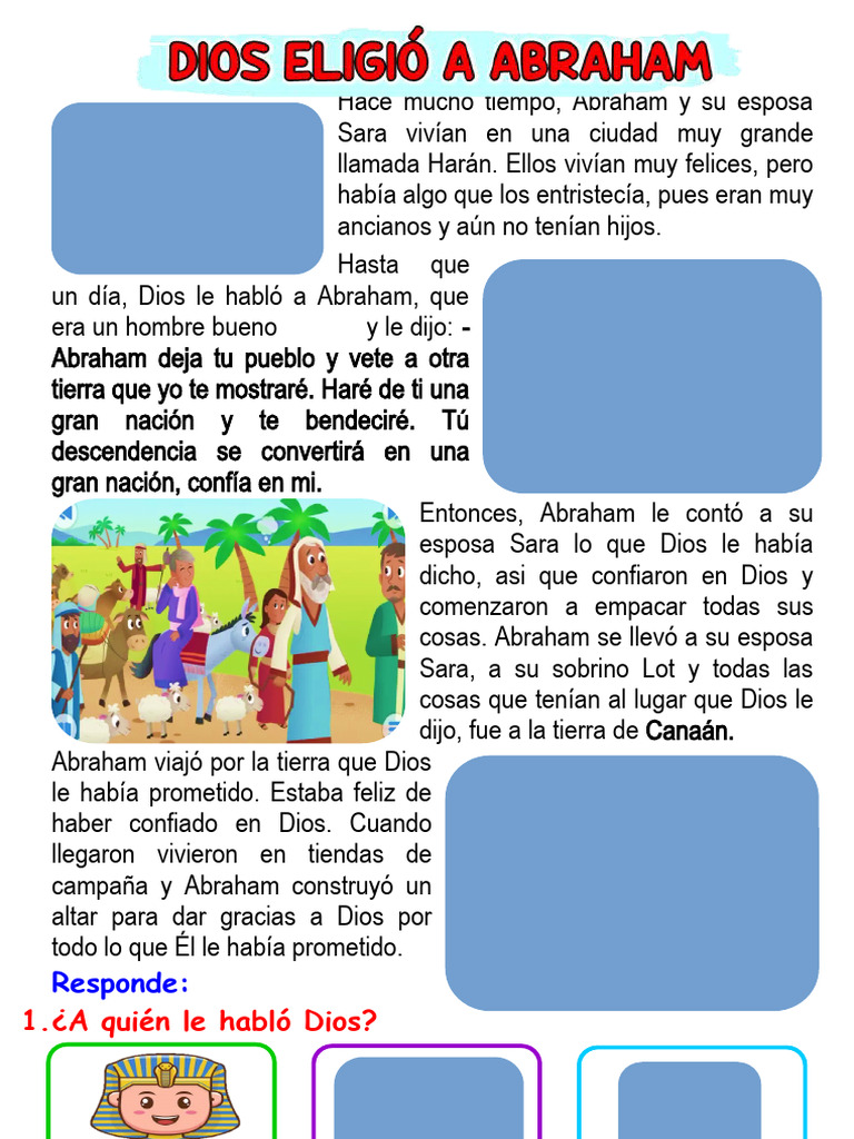 Ficha Dios Llama A Abraham | PDF | Abrahán | Sarah