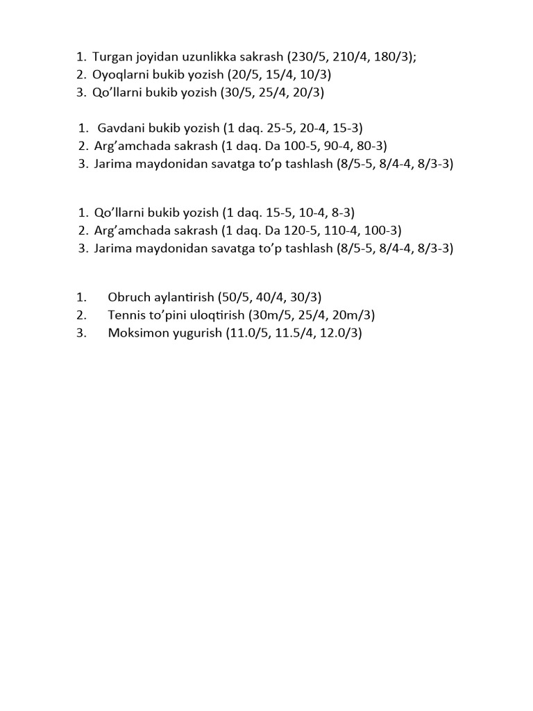 Biletlar Jismoniy | PDF