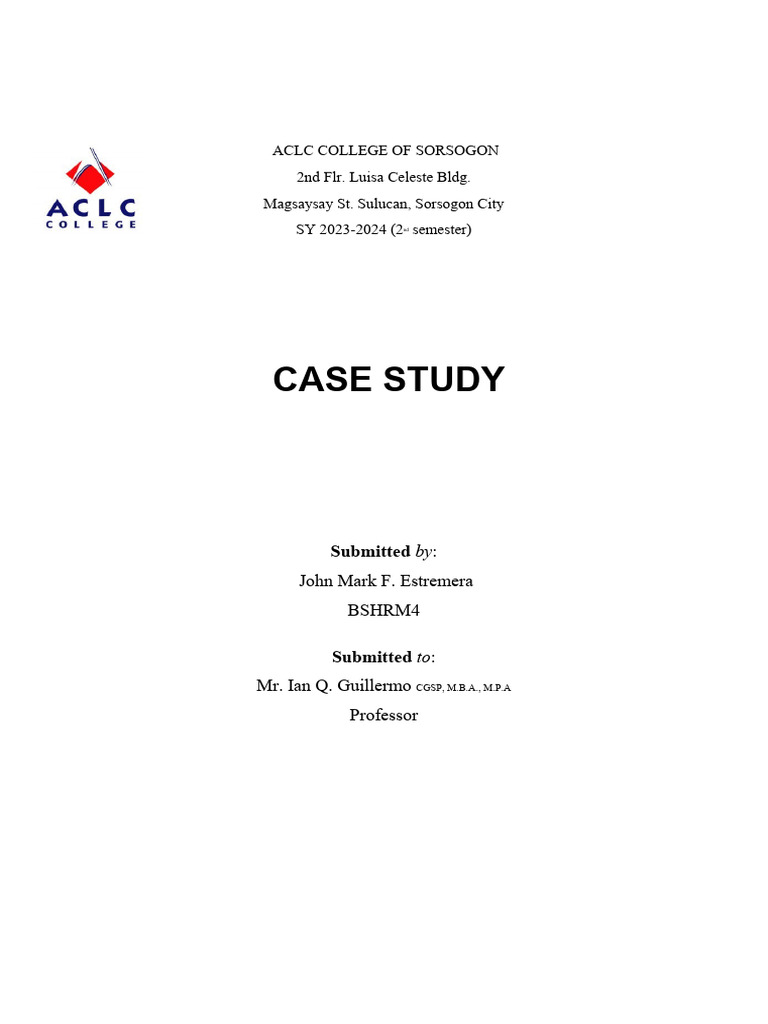 Case Study Final | PDF | Personal Protective Equipment | Pest Control