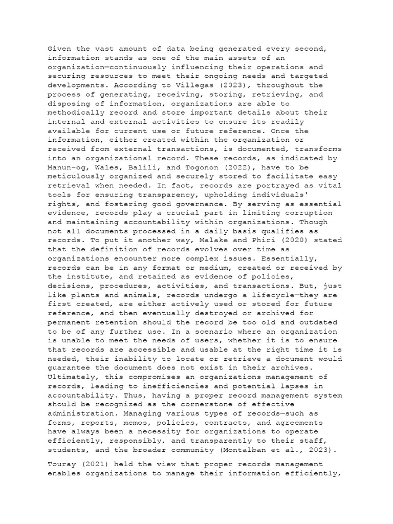 Draft | PDF | Records Management | Information