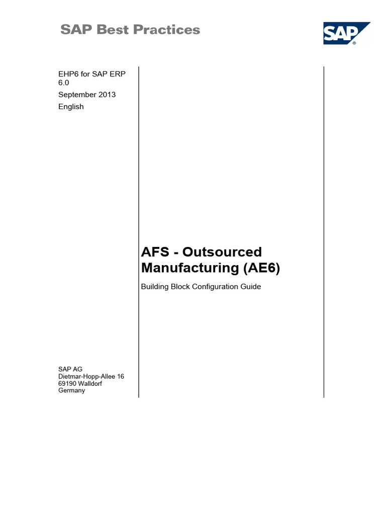 AE6 ERP606 BB ConfigGuide EN CN | PDF | Menu (Computing) | Logistics