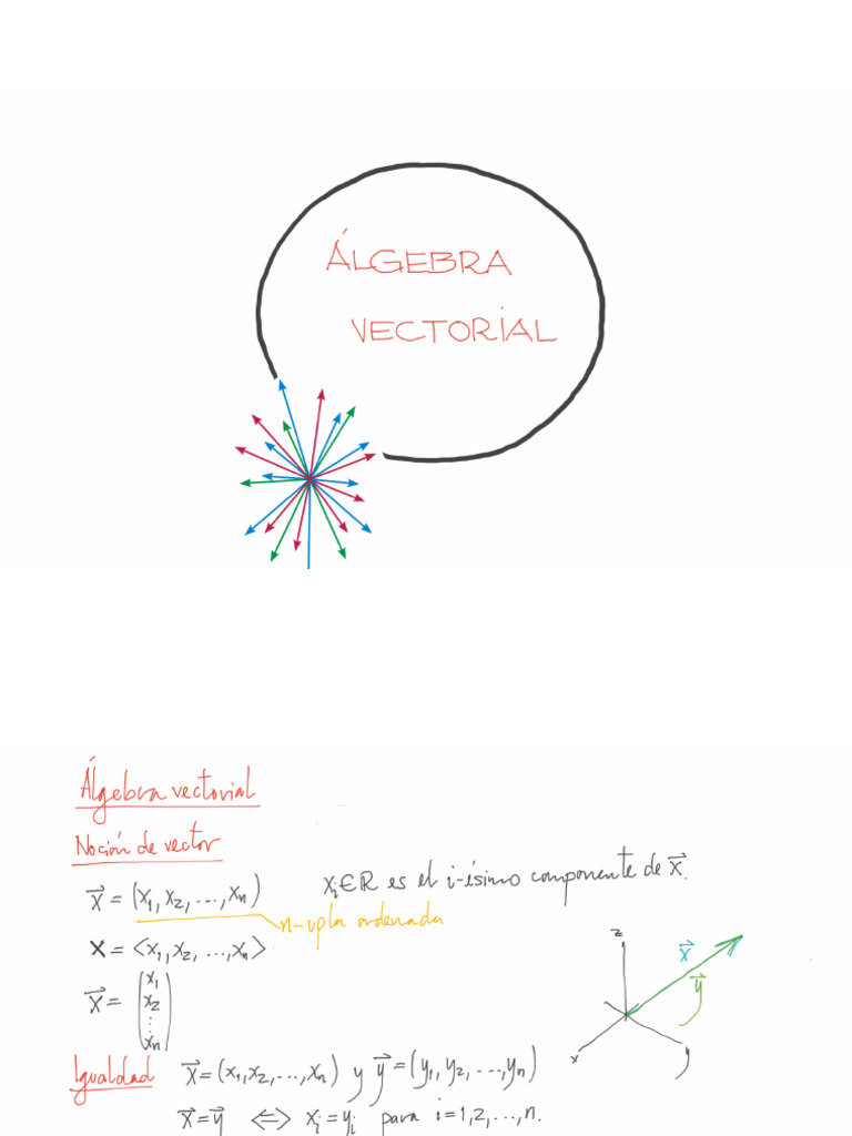Algebra Vectorial Operaciones Binarias | PDF