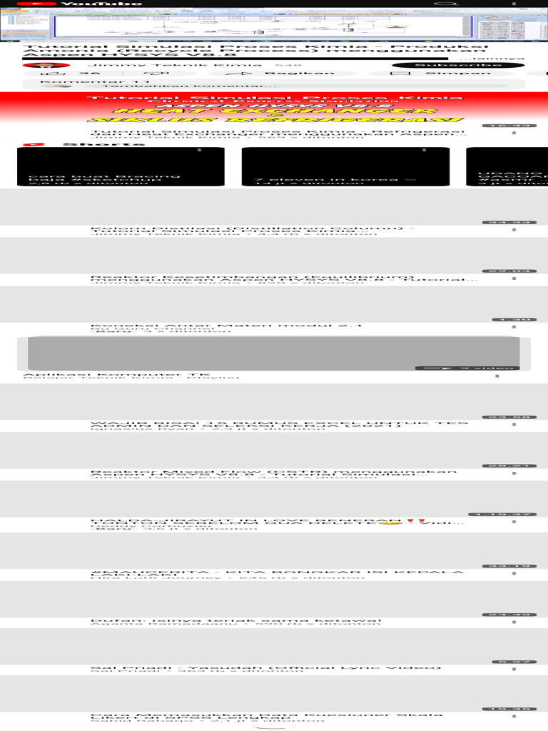 Tutorial Simulasi Proses Kimia - Produksi Amonia (Recycle Process ...