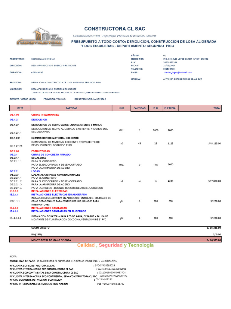 Demolicion y Construcciontecho Aligerado | PDF | Material compuesto | edificio