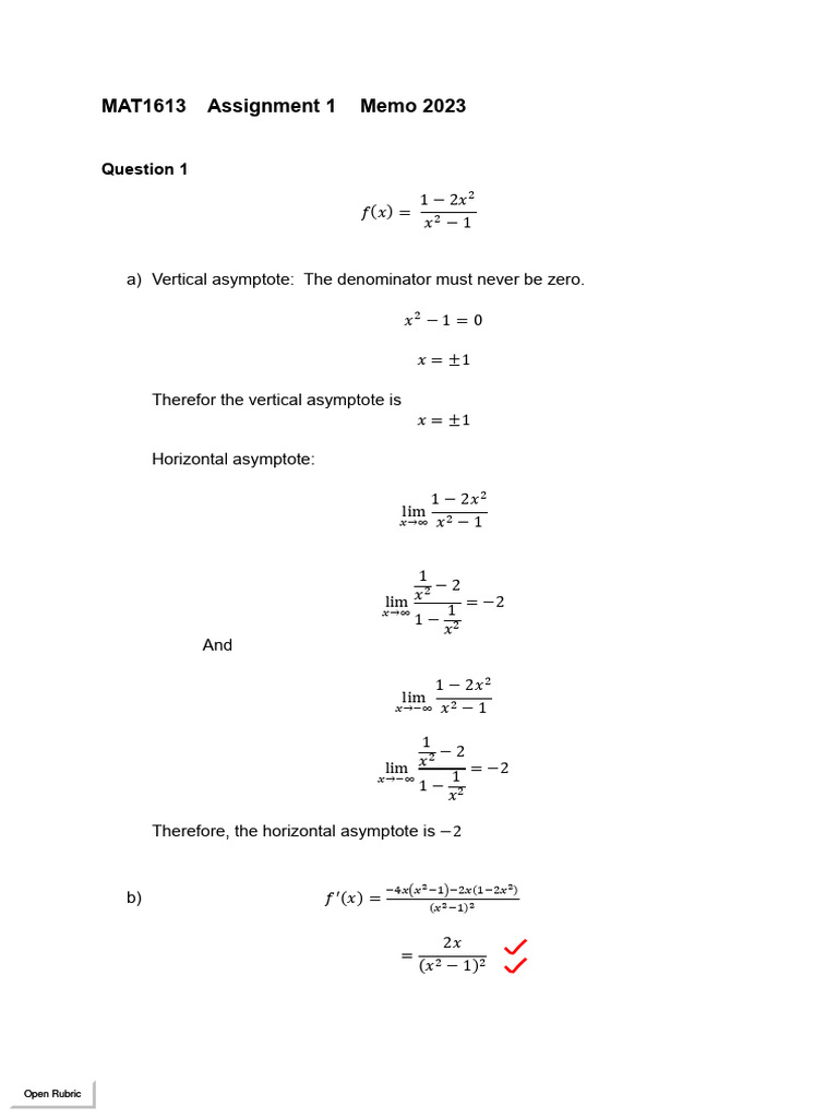 Memo Assignment 1 | PDF | Mathematical Analysis | Analytic Geometry