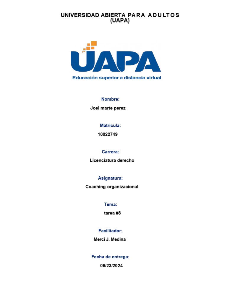 Tarea 8 Coaching | PDF | Violación