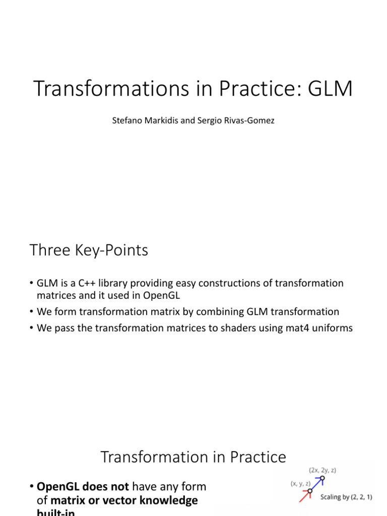 3.6 Transformations in Practice GLM | Download Free PDF | Matrix (Mathematics) | Shader