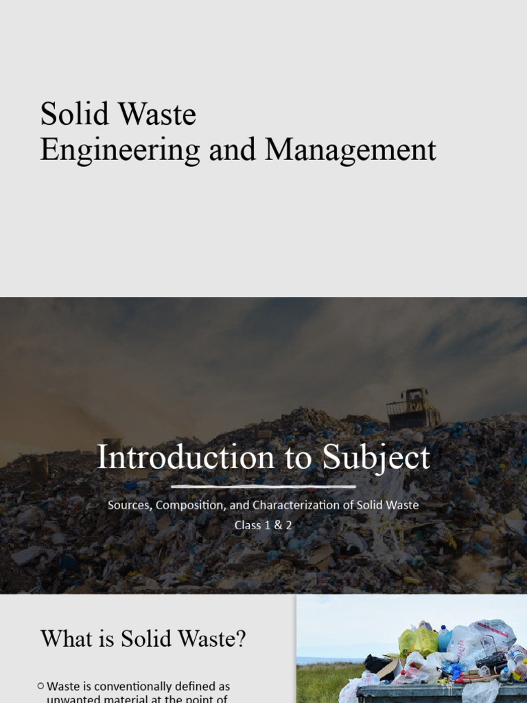 Solid Waste Management | PDF | Waste | Waste Management
