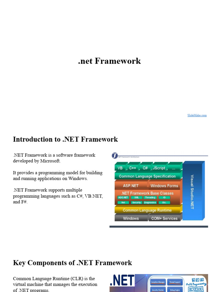 Net Framework Pdf Framework Computer Engineering