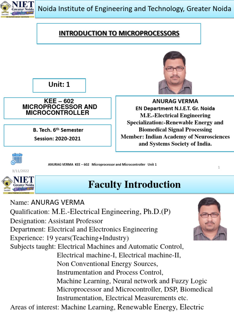 B.Tech Microprocessor Course Guide | PDF | Central Processing Unit | Microcontroller
