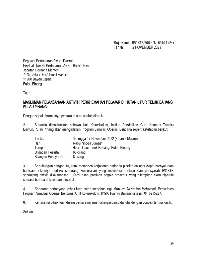 Surat APM 2023 | PDF