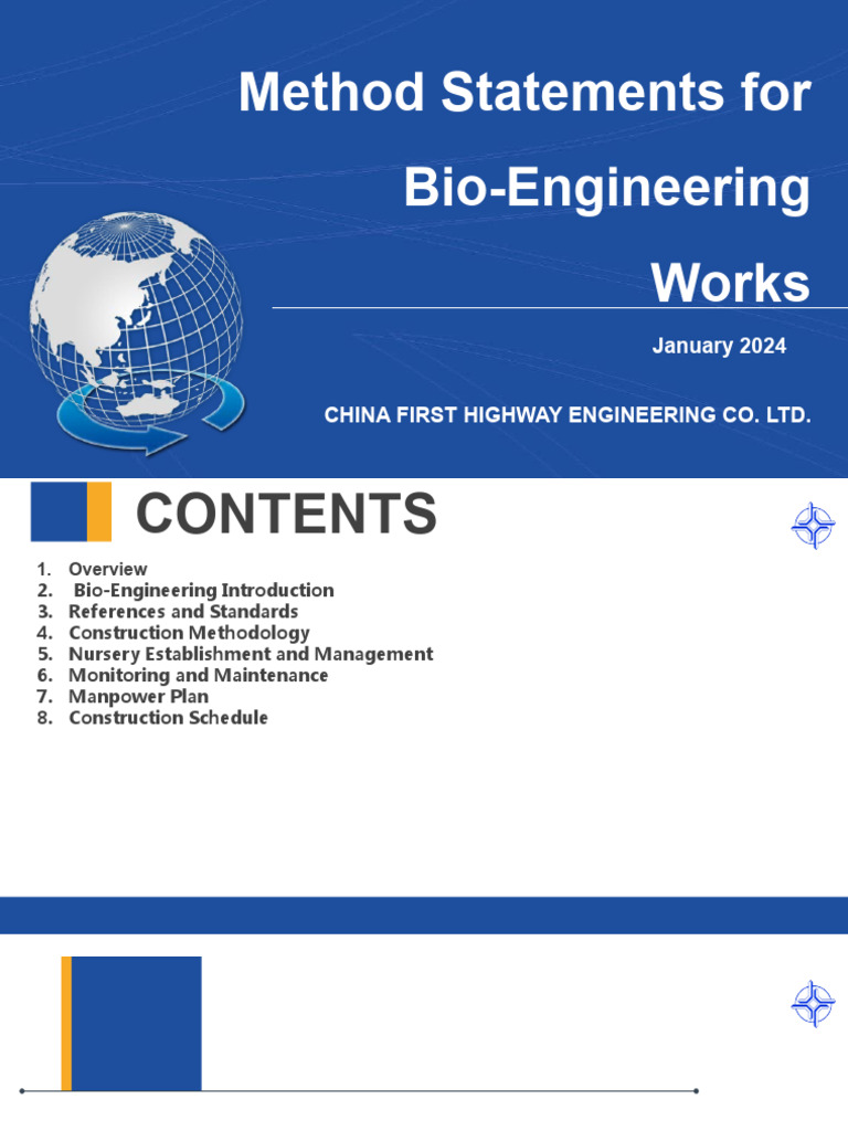 Presentation On Method Statements For Bio-Engineering Works | PDF ...