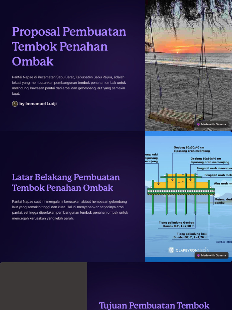 Proposal Pembuatan Tembok Penahan Ombak | PDF | Sains & Matematika