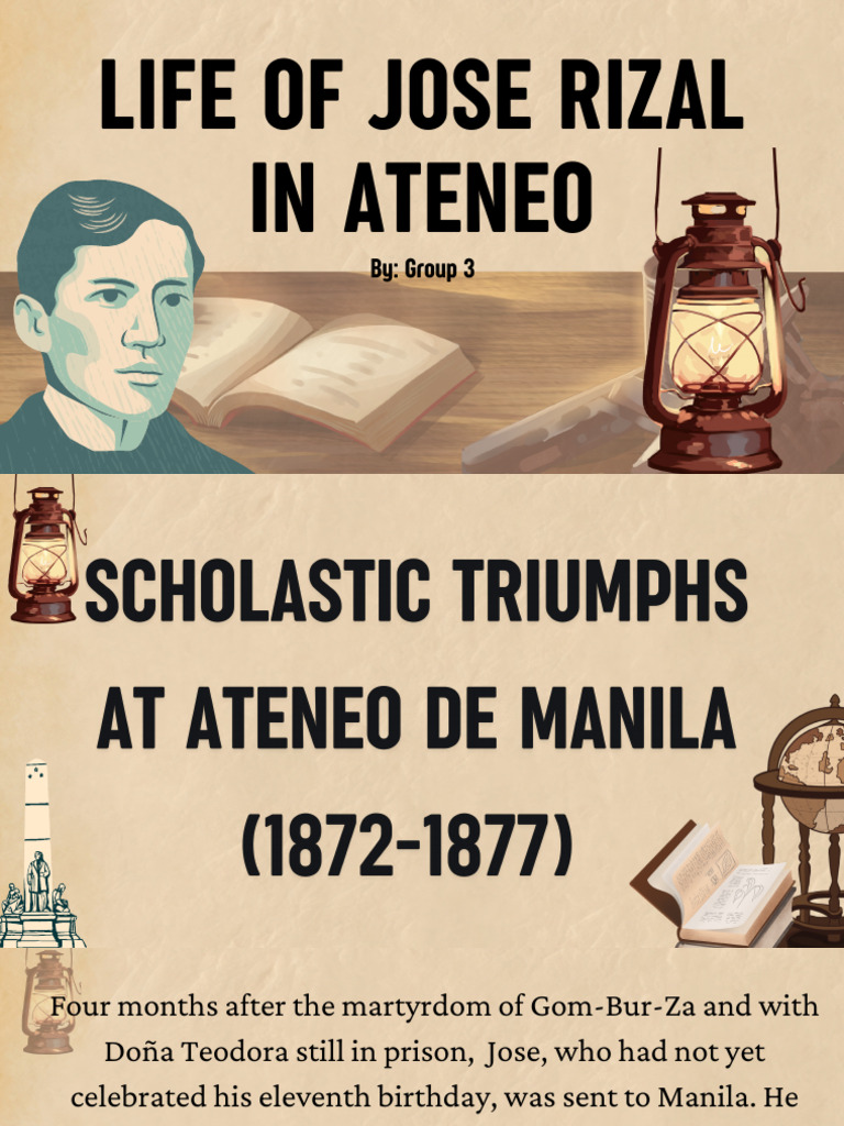 Group 3 Life of Jose Rizal in Ateneo | PDF