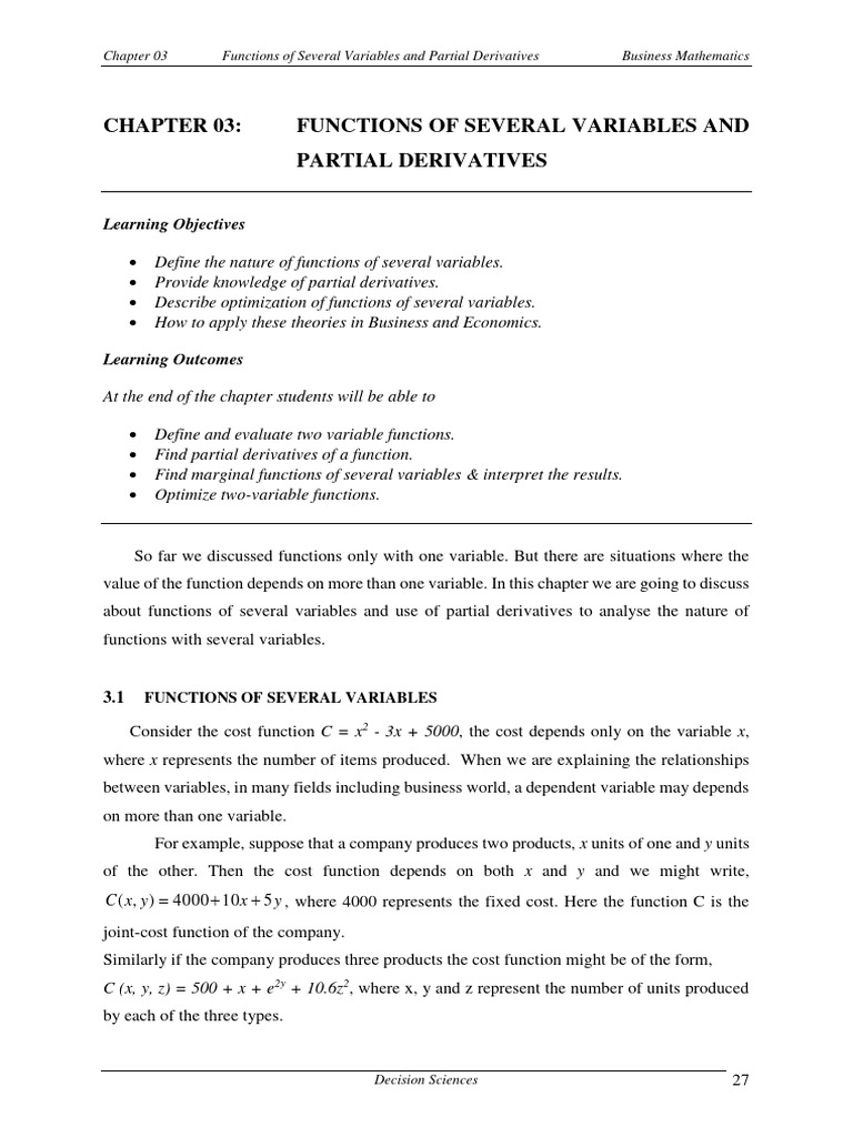 DSC 1370 - Chapter 03 - Derivaties | PDF | Derivative | Variable (Mathematics)