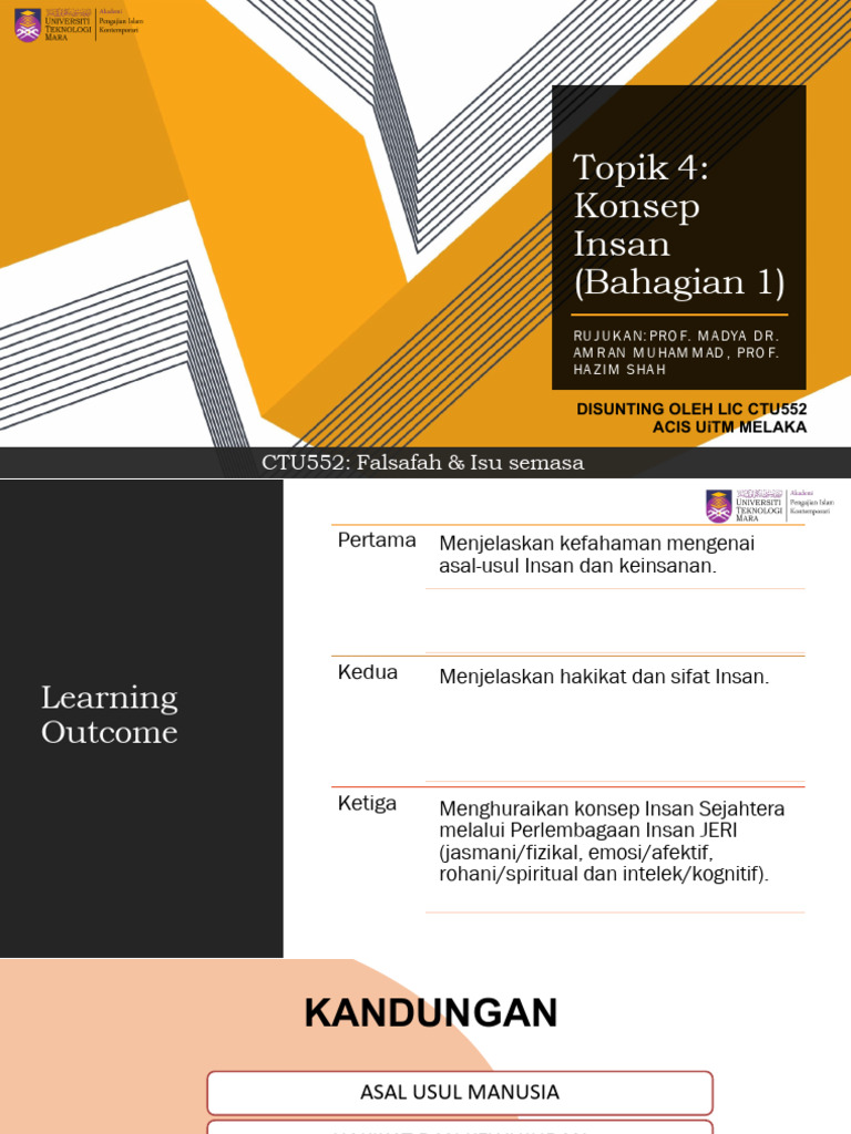BAB 4 - Konsep Insan (Bahagian 1) OKT 2023 | PDF