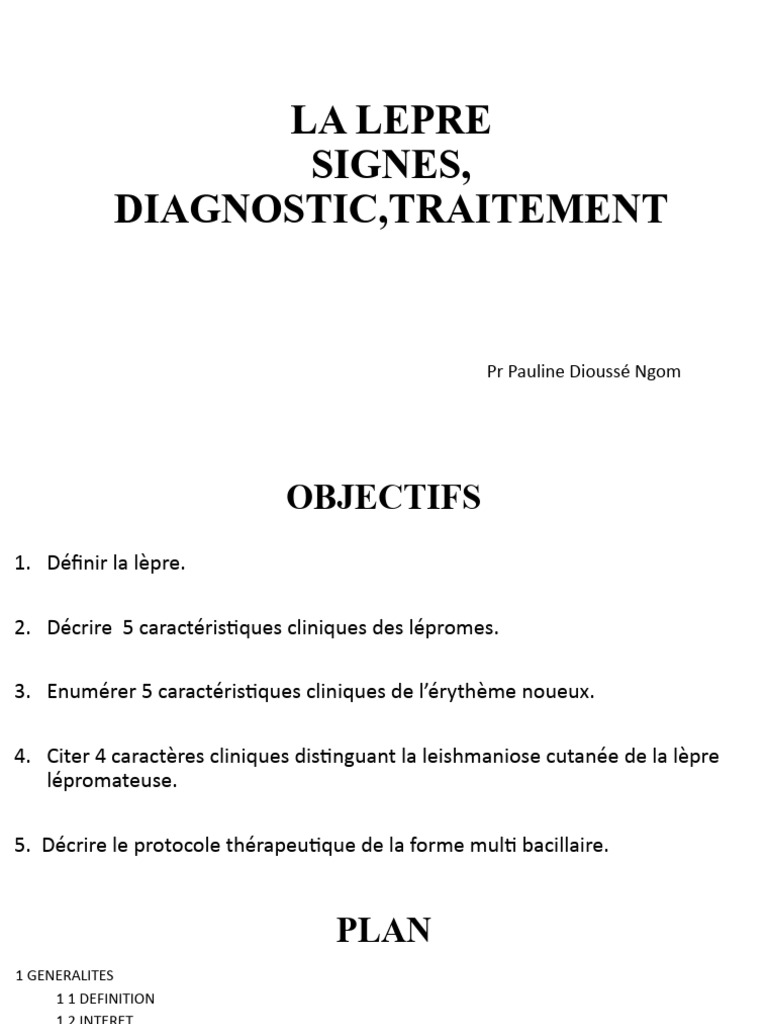 Comprendre la Lèpre : Signes et Traitements | PDF | Lèpre | Spécialités ...