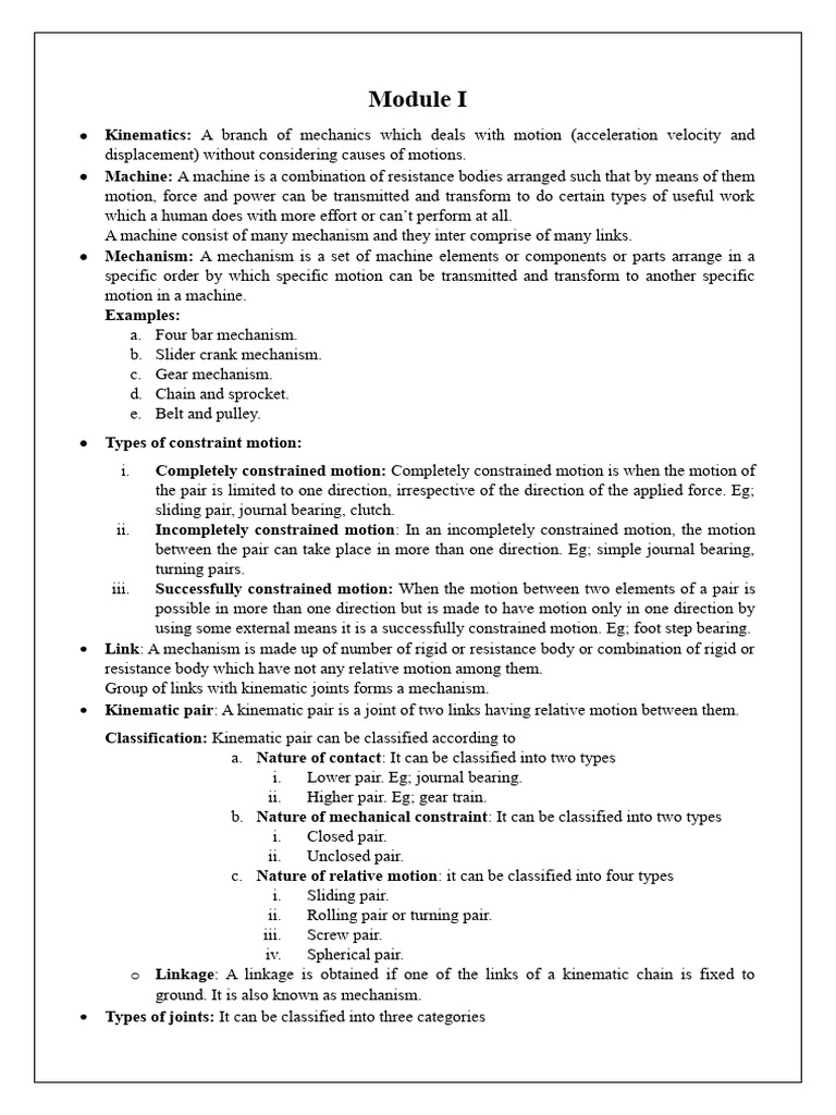Kinematics Of Machine Download Free Pdf Gear Kinematics