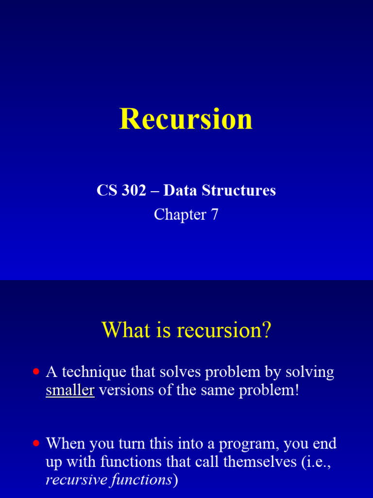 09 - Recursion | PDF | Iteration | Mathematics