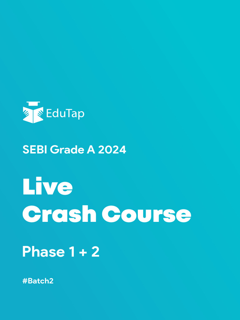 SEBI 2024 PH 12 LIve Crash Course 2 | PDF | Economics | Ios