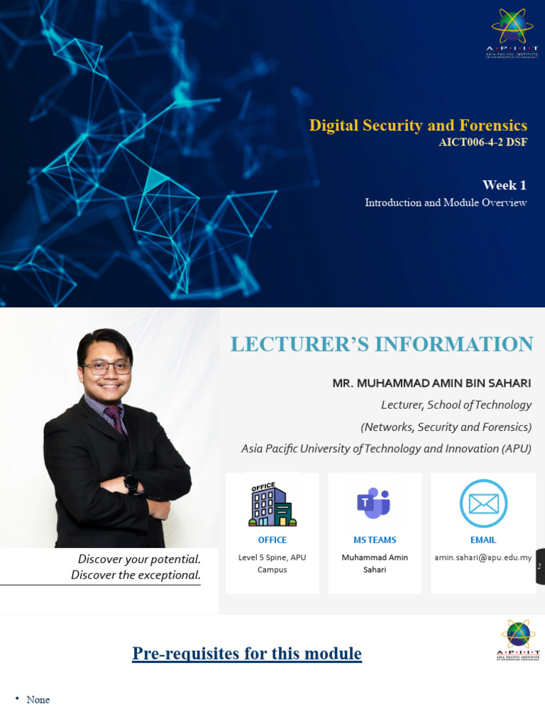 DSF-112023 Module Introduction v2 | Download Free PDF | Computer Security | Security