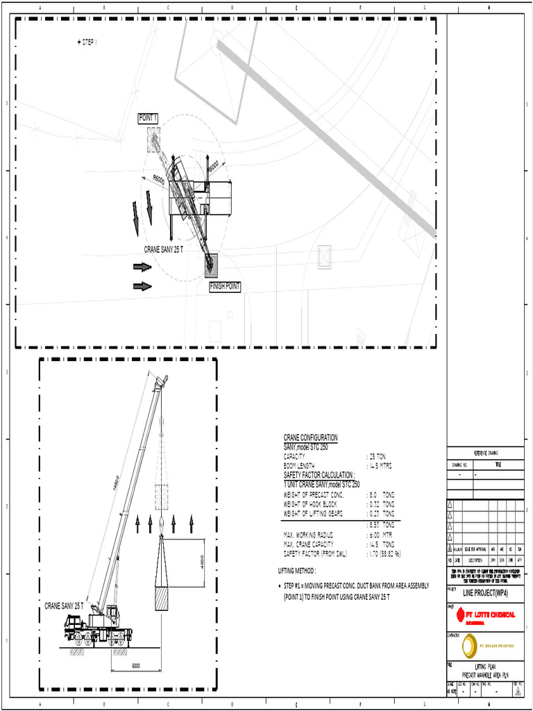 LIFTING PLAN PRECAST MANHOLE AREA PLN BY MOBILE CRANE-Layout1 | PDF ...