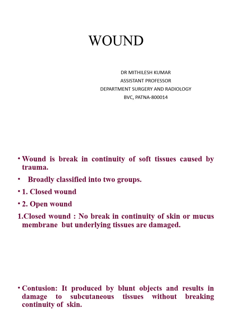 WOUND | PDF | Wound | Wound Healing