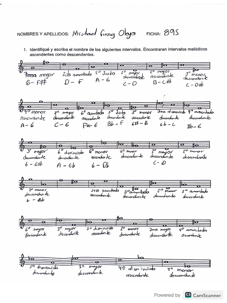 Tarea Intervalos | PDF