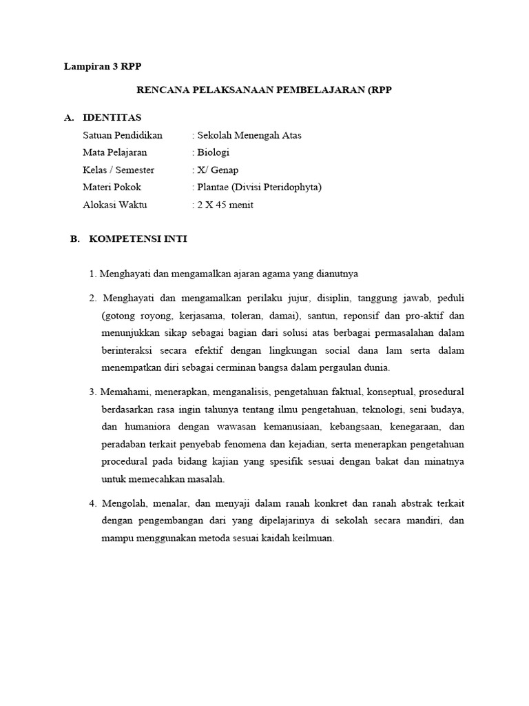 Lampiran 3 RPP | PDF