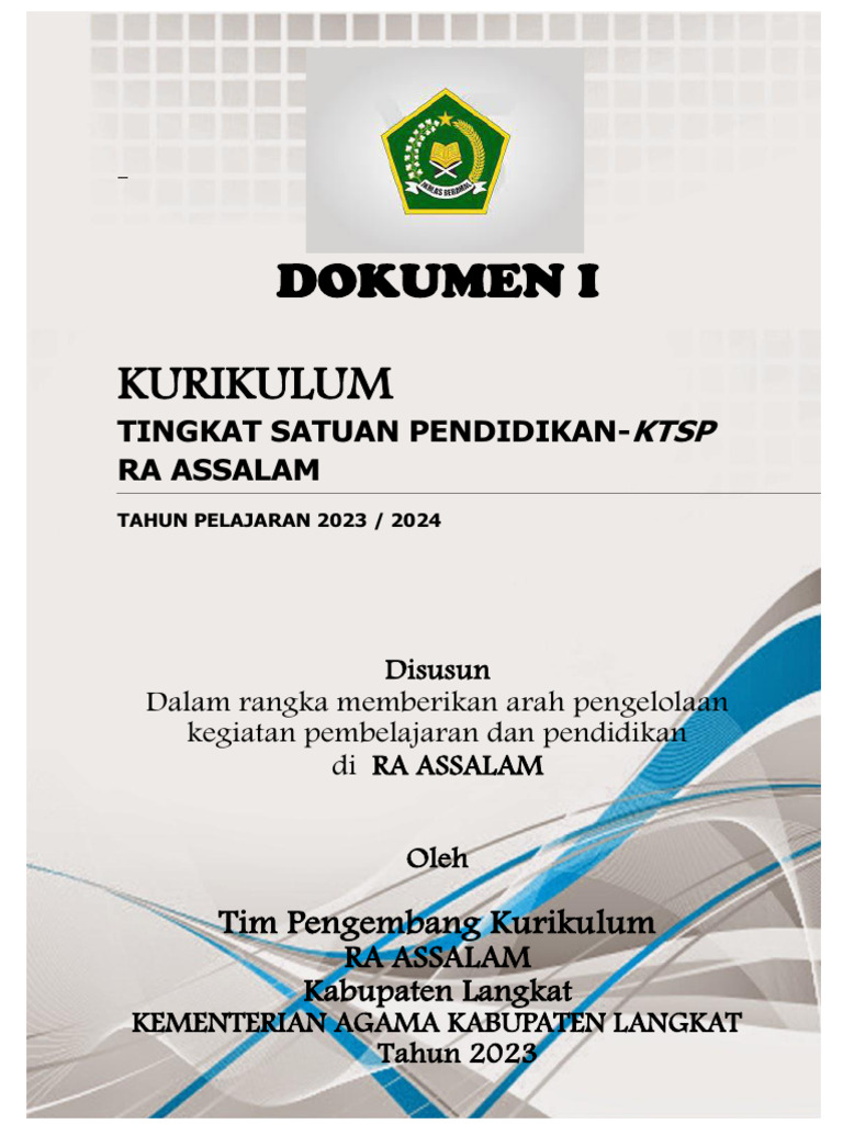 Kurikulum Ra Assalam 2024 | PDF