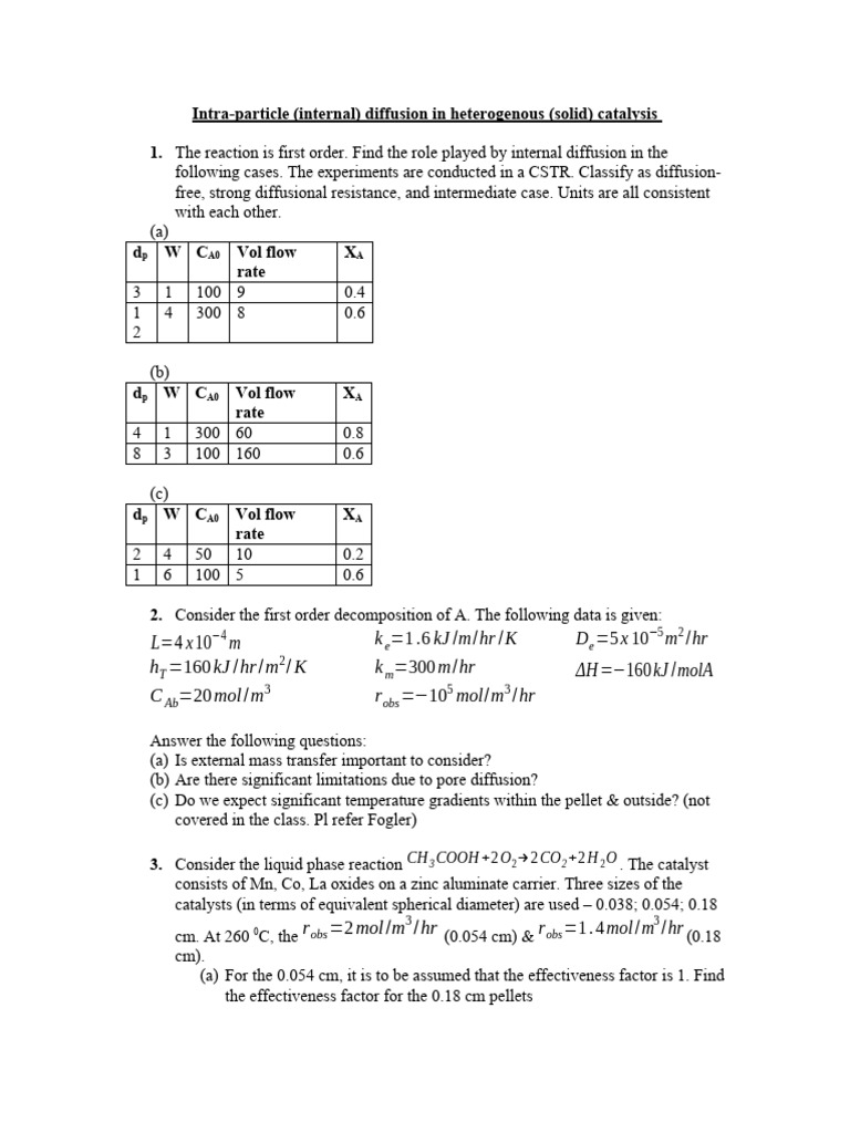 Practice Problems-7 | PDF | Diffusion | Porosity