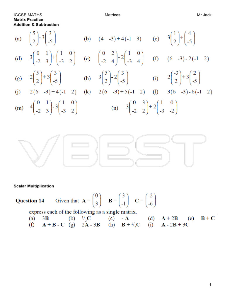 Matrix Notes | Download Free PDF | Matrix (Mathematics) | Algebra