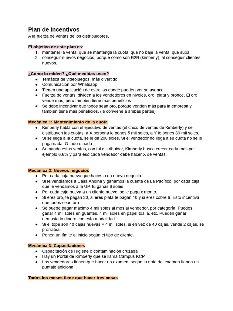 Idea Plan de Incentivos | PDF | Economias