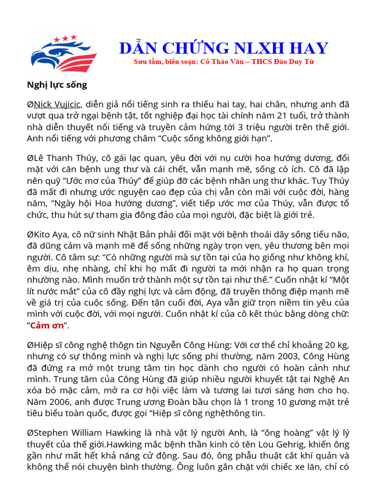 Dẫn Chứng Nlxh Hay | PDF