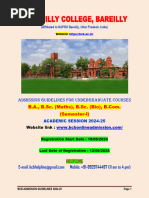 BCB Admission Guidelines 2025-26 | PDF