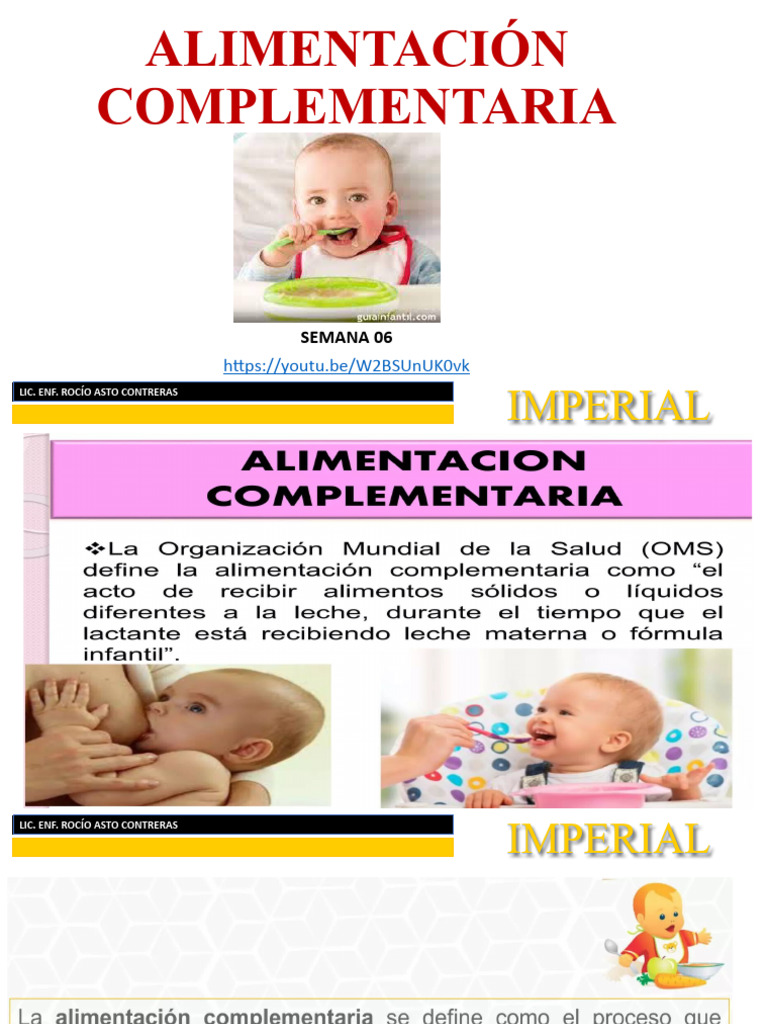 ALIMENTACIÓN COMPLEMENTARIA. | PDF