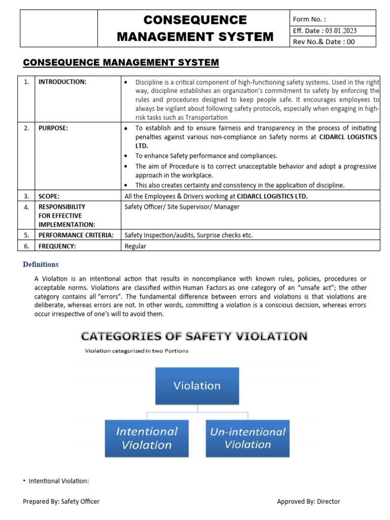 Consequence Management System | PDF | Safety | Disciplines