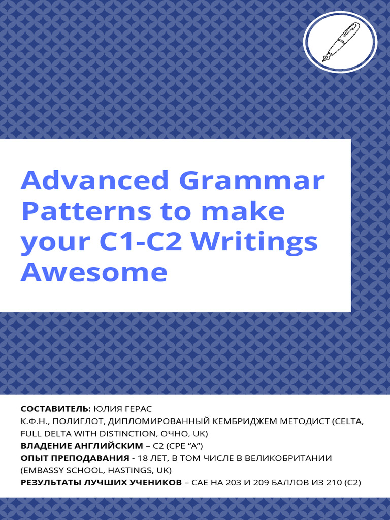Advanced Grammar Patterns C1-C2 | PDF | Linguistics | Grammar