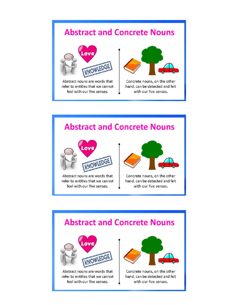 Abstract Vs Concrete Nouns | PDF