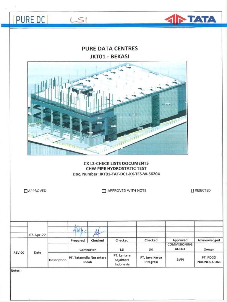 CHW PIPE HYDROSTATIC SYSTEM 04 | PDF