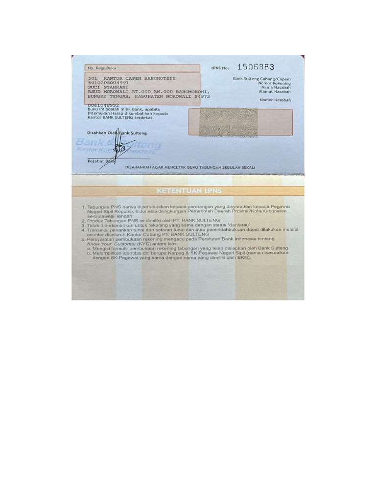 Buku Rek Print | PDF