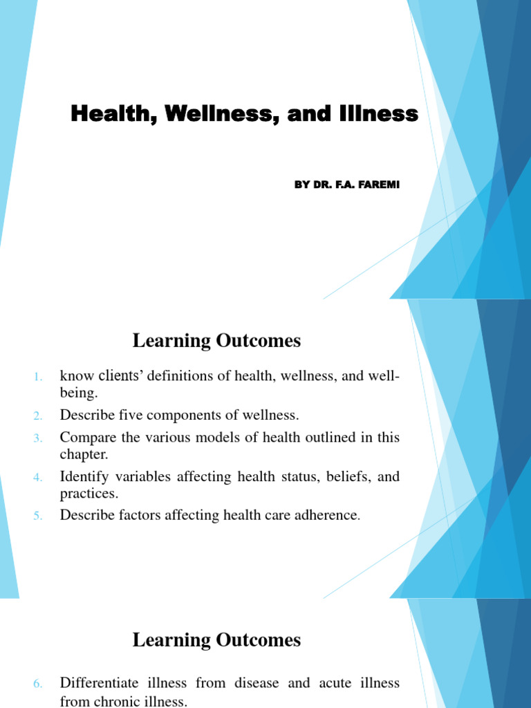 Health Wellness And Illness Guide Pdf Well Being Social Psychology