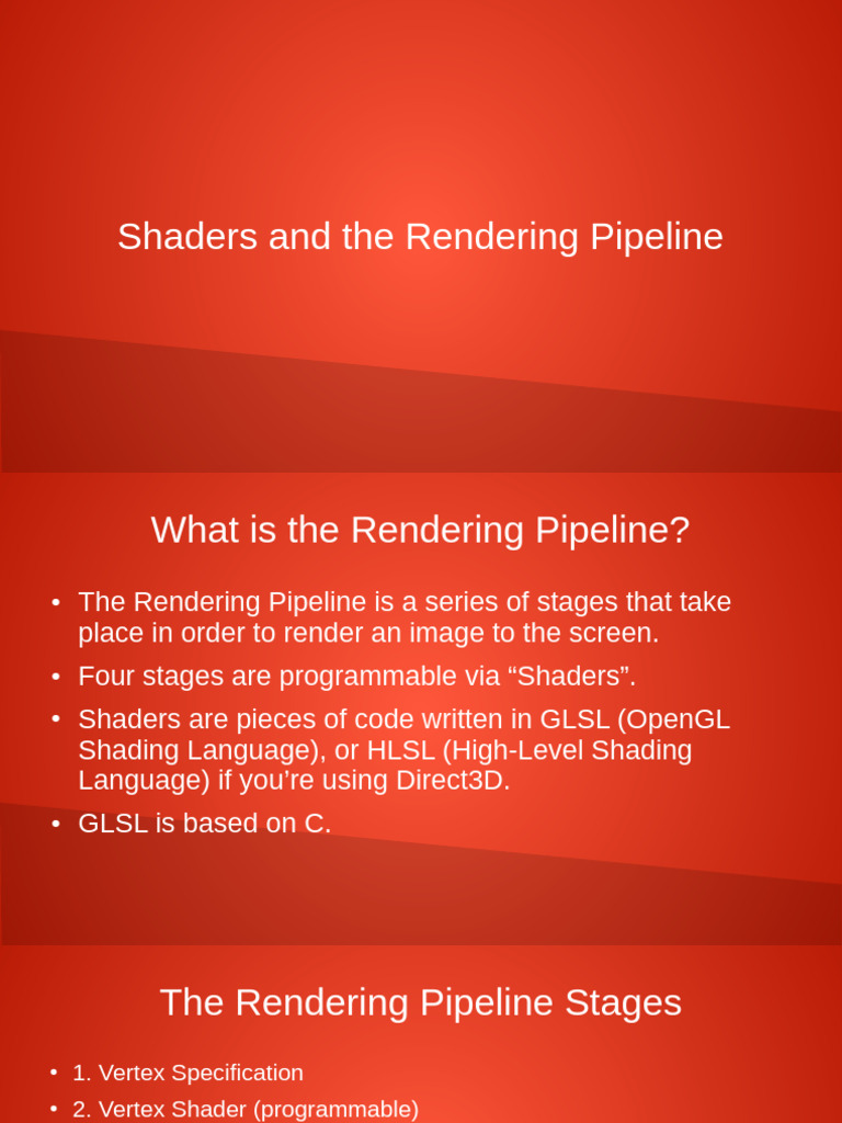 Slides Theory1 Shaders Pipeline Pdf Shader 3 D Computer Graphics
