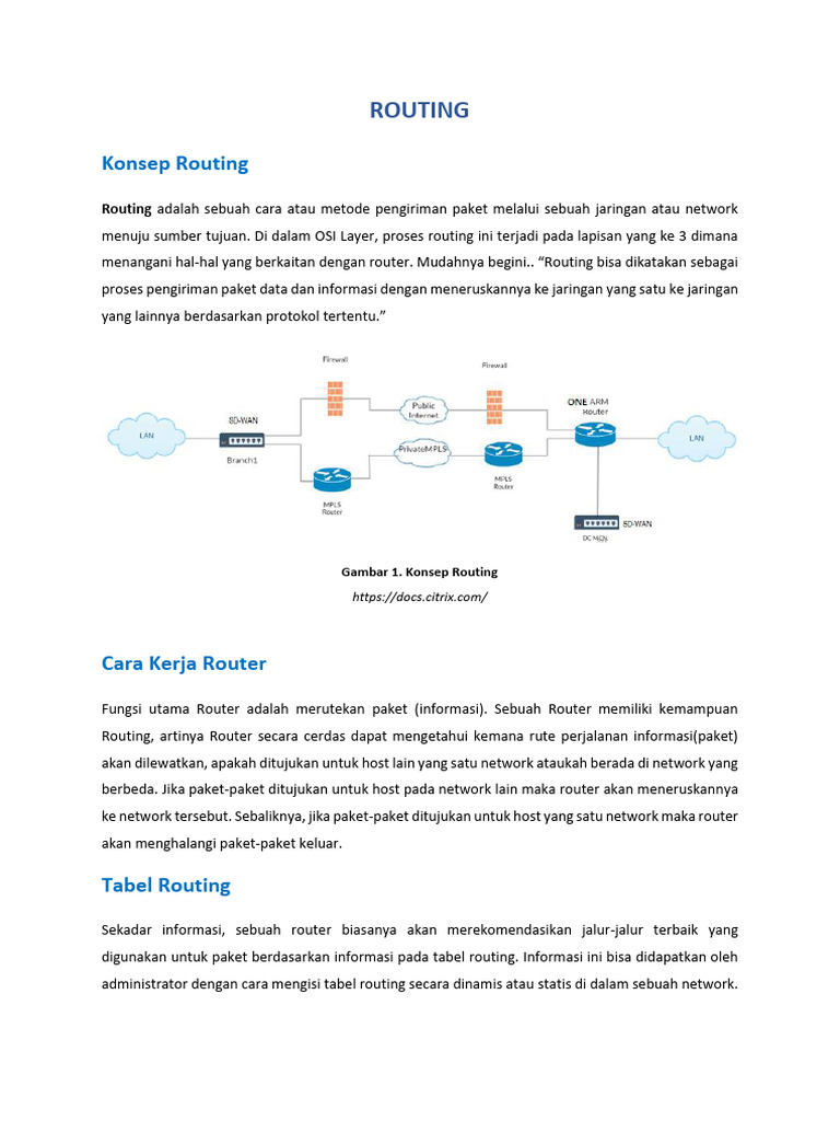 Bahan Ajar Routing Statis Bag 2 | PDF