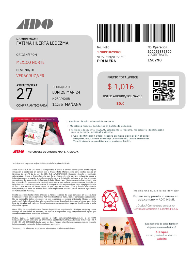 Boleto Electronico ADO - PDF 20240324 204636 0000 | PDF