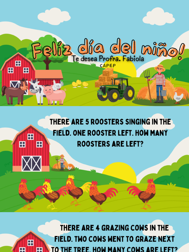 Colorful Animated Subtraction Word Problems to 10 | PDF