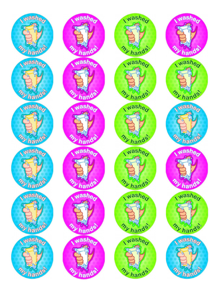 Handwashing Stickers Avery Template U 0099 01 - P | PDF